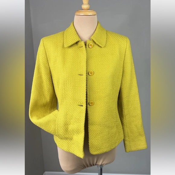 Jones New York | Jackets & Coats | Vintage Jones New York Chartreuse ...